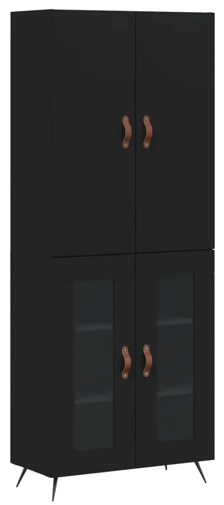 Skříň highboard černá 69,5 x 34 x 180 cm kompozitní dřevo,  3195708