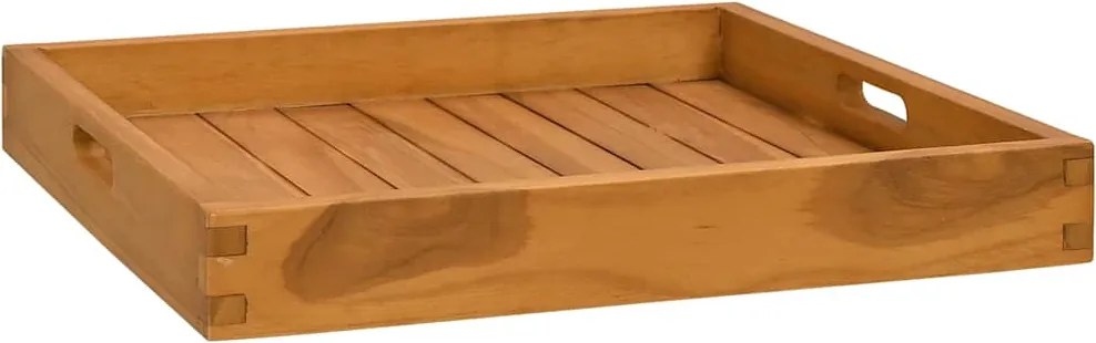 Servírovací podnos 50 x 50 cm masivní teakové dřevo 315457