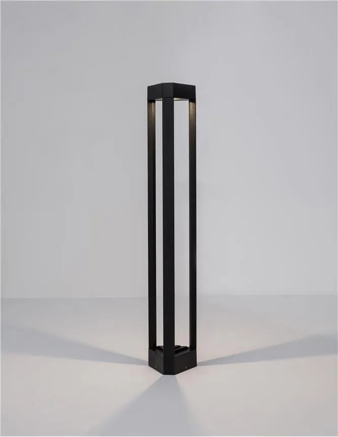 NV 9756800 Venkovní sloupkové svítidlo PAX černý hliník LED 9W 3000K 100-240V 108st. IP54 - NOVA LUCE