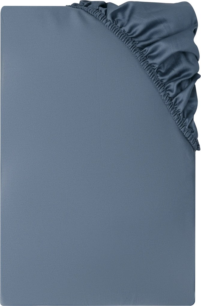 Livarno® Saténové napínací prostěradlo, 180-200 x 200 cm (modrá)
