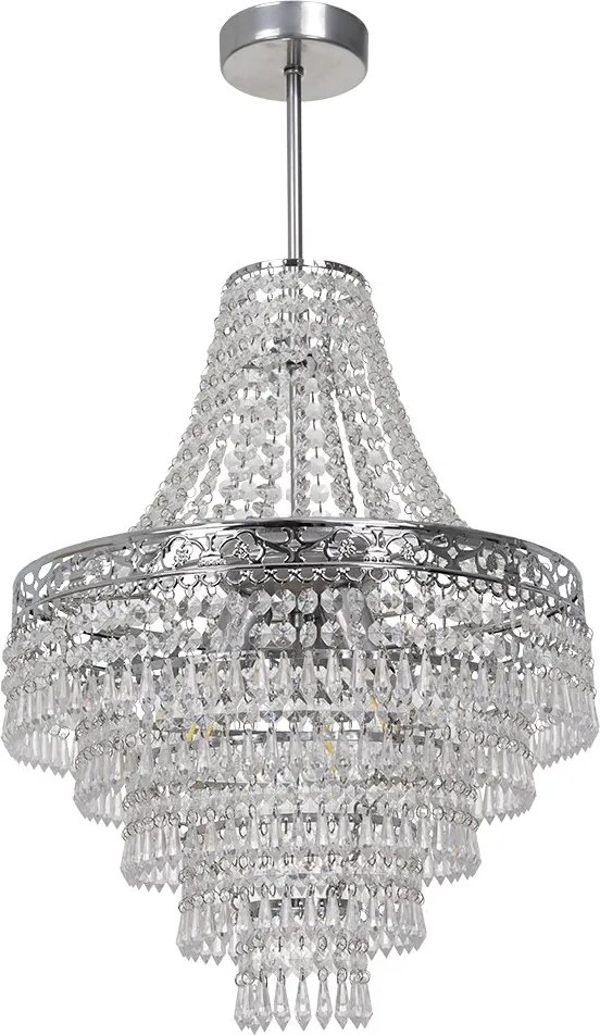 Lustr Coral, 1x křišťálové stínítko, ch