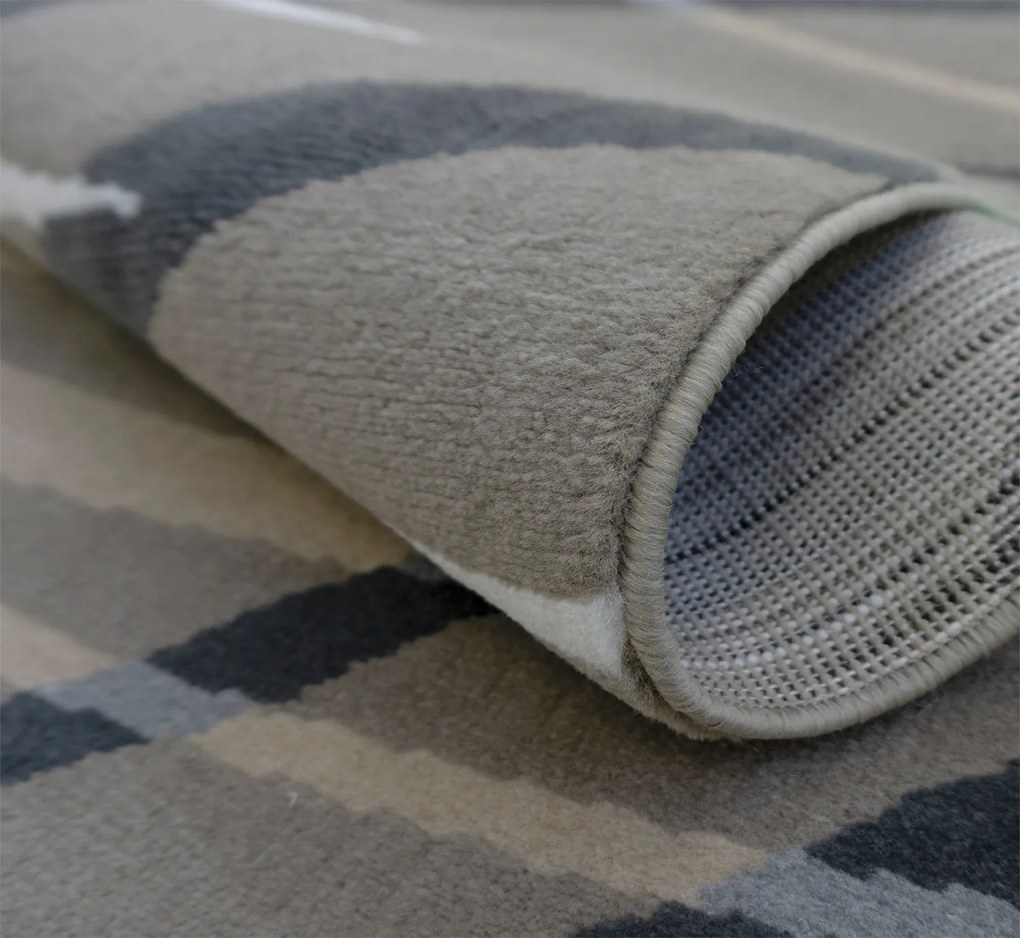 BE Koberec Lotus 9304 BEIGE - béžový šedý obdélníkový Rozměr: 50x80 cm