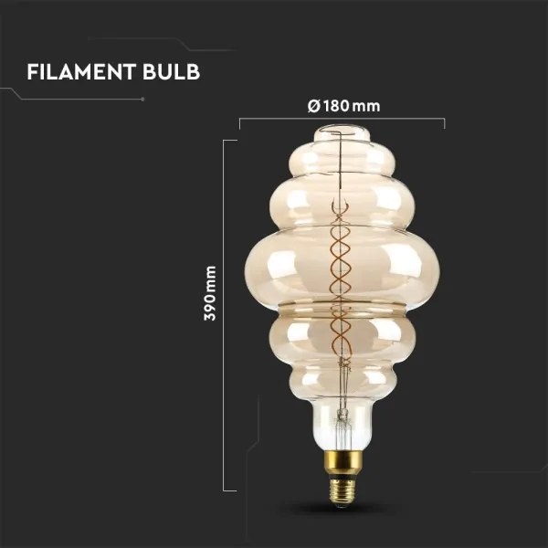 LED Stmívatelná žárovka FILAMENT S200 E27/8W/230V 1800K