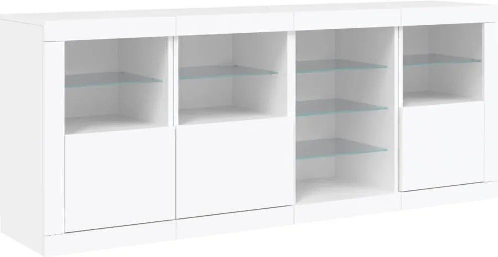 Příborník s LED osvětlením bílý 164 x 37 x 67 cm 3209051