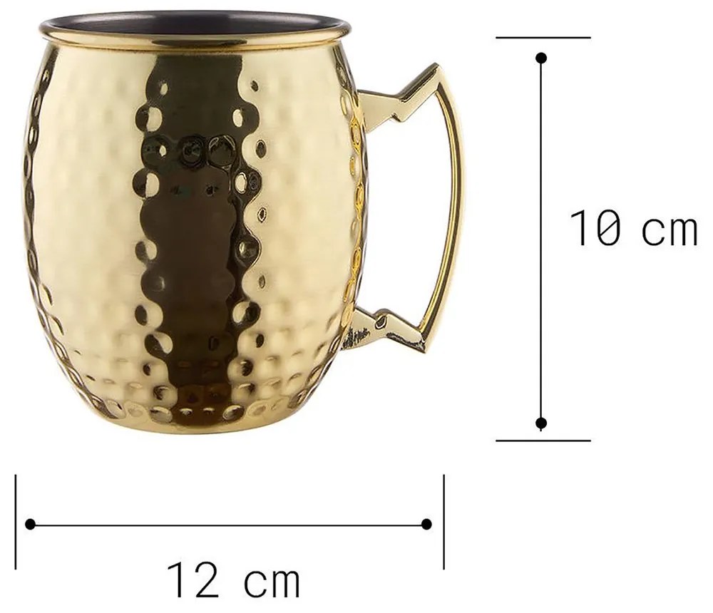 MOSCOW MULE Hrnek 470 ml - zlatá