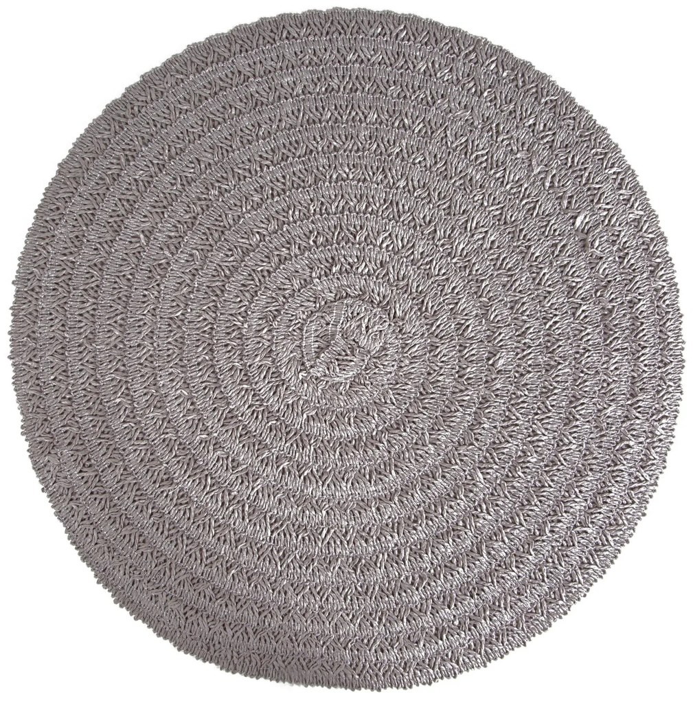 SADA 6KS PROSTÍRÁNÍ NA STŮL BOHO 9 (FI) 38 CM TMAVĚŠEDÁ