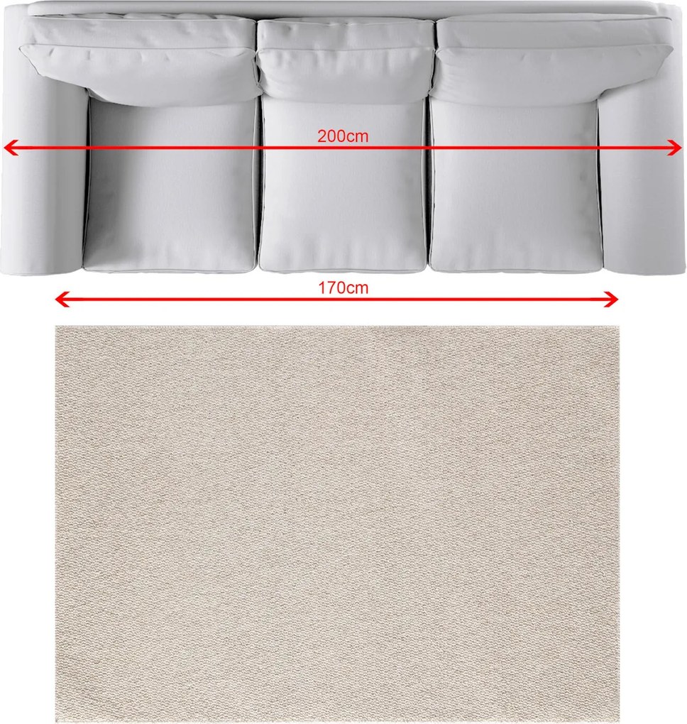Koberec Solaro linen grey 120x170 cm