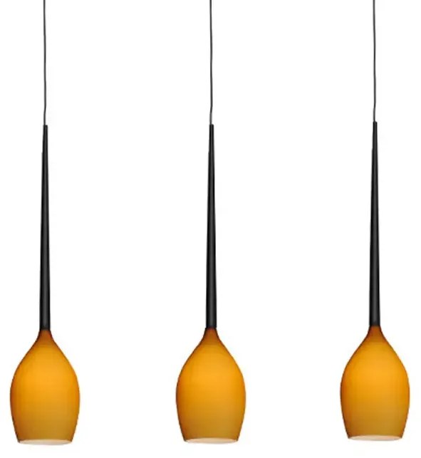 Retro lustr Izza 3 Matt Amber