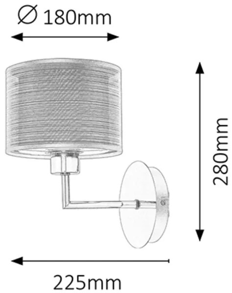 Rabalux 2628 - Nástěnné svítidlo ANASTASIA E27/60W
