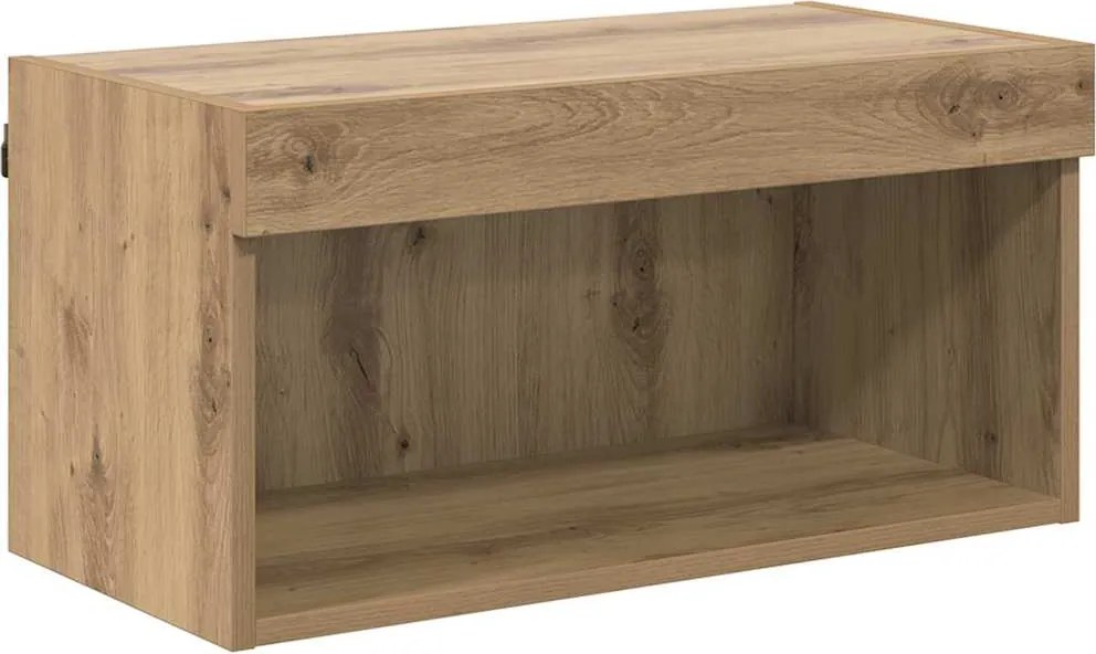 TV nástěnné jednotky s LED 6 ks Artisanový dub Kompozitní dřevo 3402963