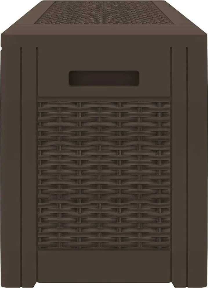Zahradní úložný box hnědý 119 x 48 x 60 cm polypropylen 152196