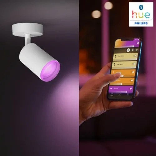Bluetooth LED bodové svítidlo Philips Hue Fugato 50632/31/P7 2xGU10/5,7W 2000-6500K RGB