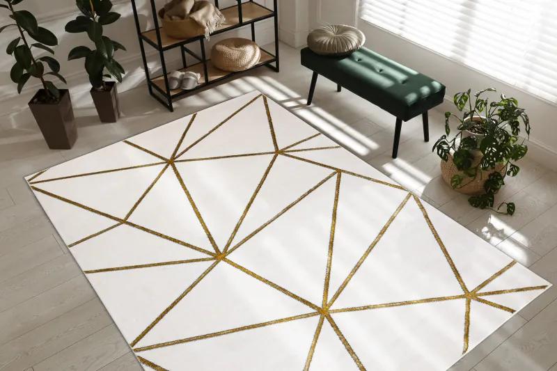 Dywany Łuszczów Kusový koberec Emerald 1013 cream and gold - 140x190 cm