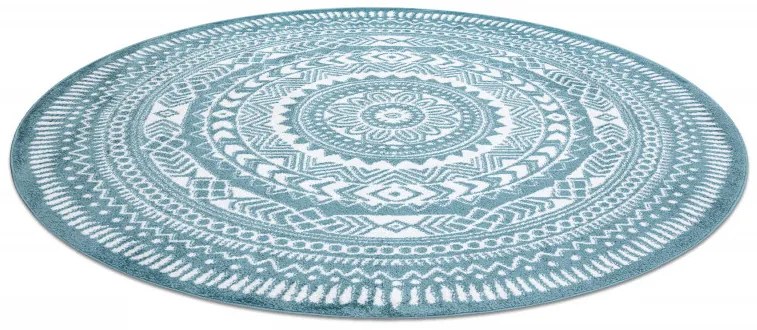 Dywany Łuszczów, Kusový koberec Napkin blue kruh, 160x160 (průměr) kruh, modrá, chodba / předsíň