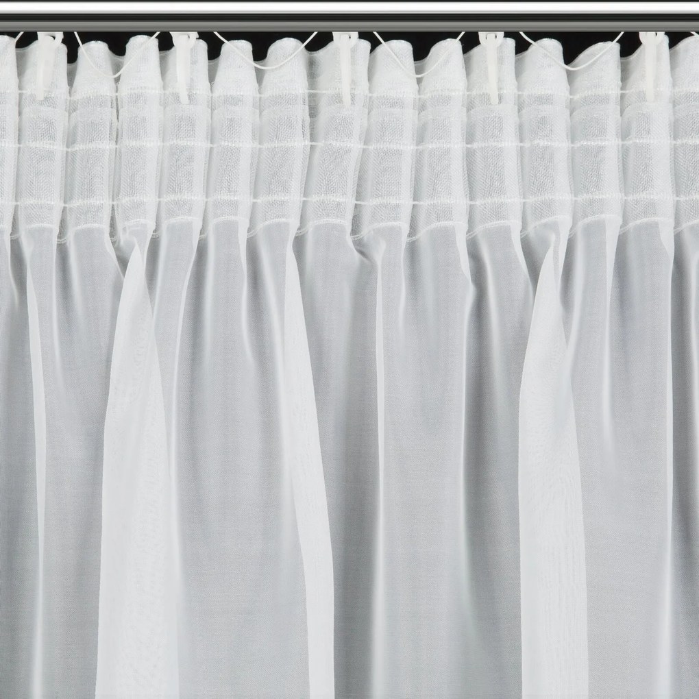 ZÁCLONA NA PÁSCE LUCY 350X150 CM BÍLÁ