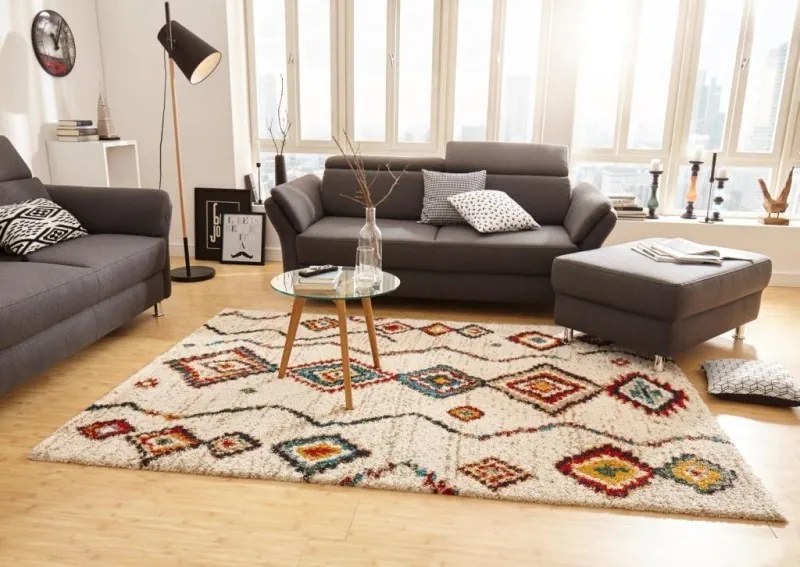 Hanse Home, Kusový koberec Nomadic 102693 Geometric Creme, 120x170, vícebarevná, ložnice