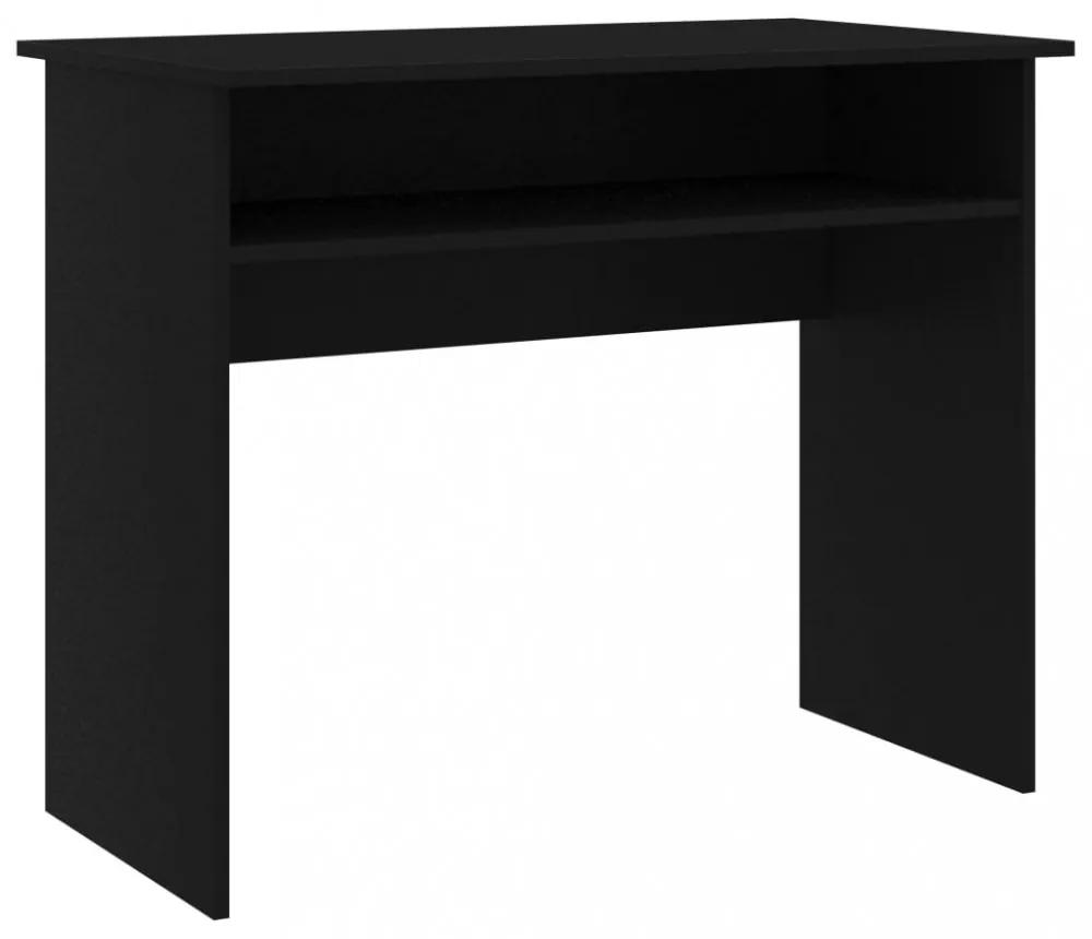Psací stůl s policí 90x50 cm Dekorhome Černá