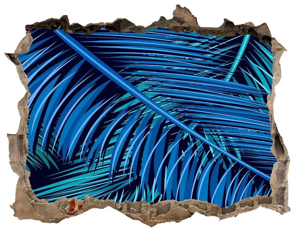 Wallmuralia Nálepka 3D díra samolepící Listí palmy 95x64 cm