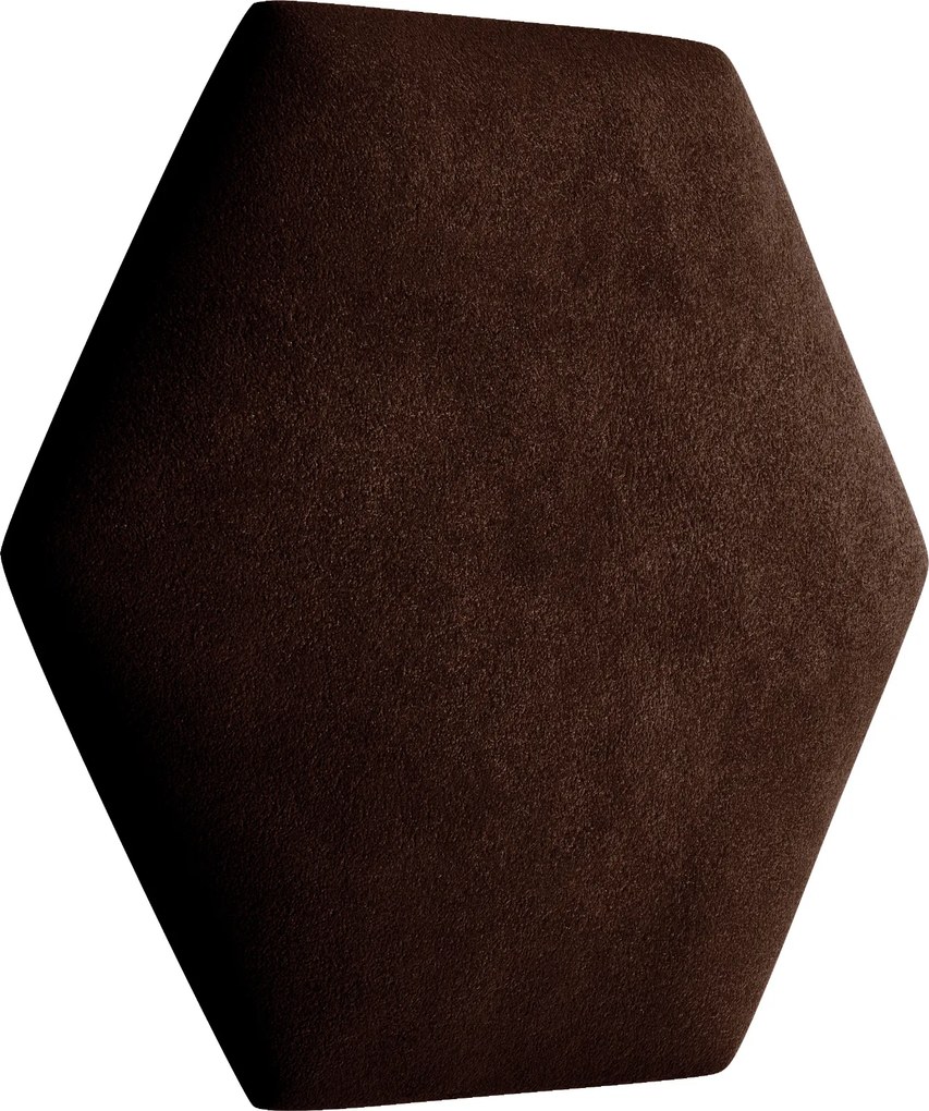 Eka Čalouněný panel Hexagon Trinity 40,5 cm x 35,3 cm - Tmavá hnědá 2308