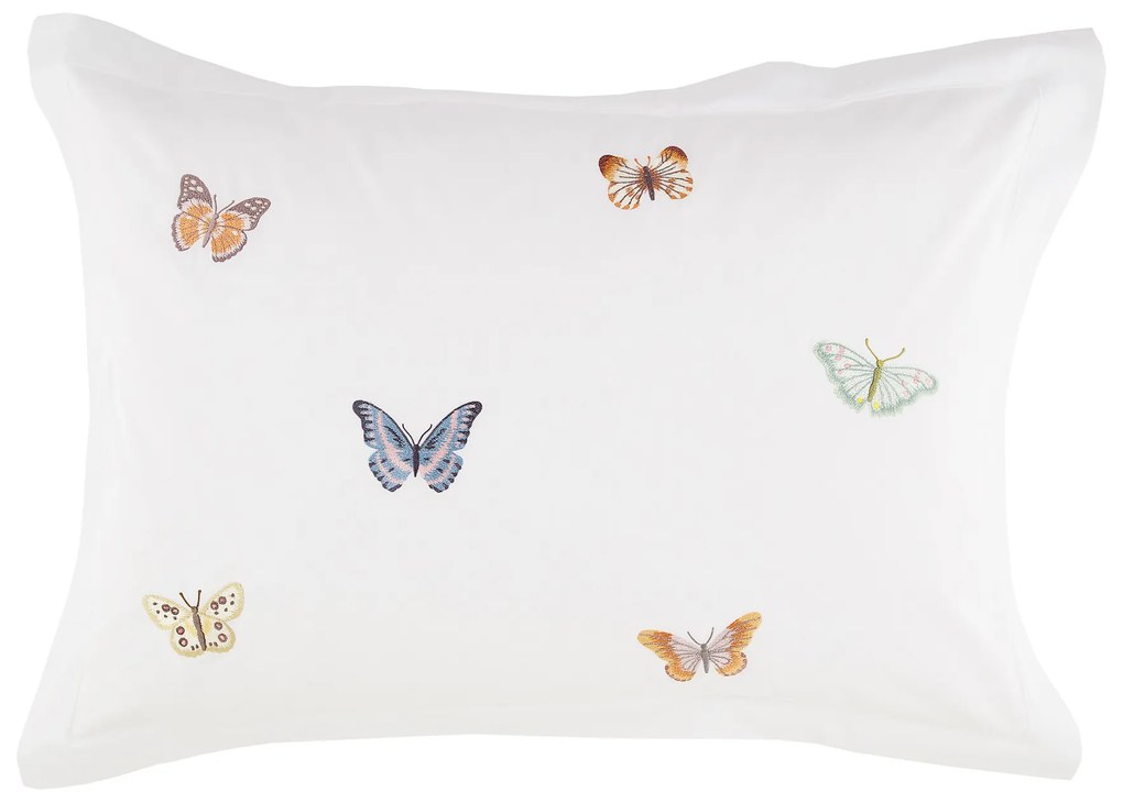 Christian Fischbacher Povlečení na polštář Butterfly 40 x 60 cm s lemem, hotelový uzávěr