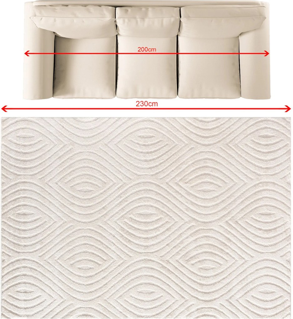 Koberec Serenno cream 160x230 cm