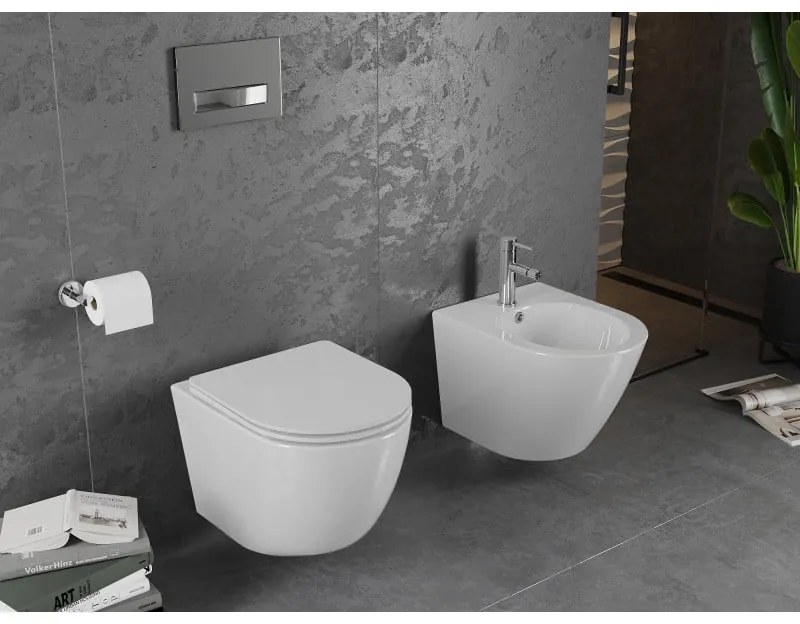 Mexen Lena Rimless závěsné WC se sedátkem s pomalým zavíráním, bílá - 30220300
