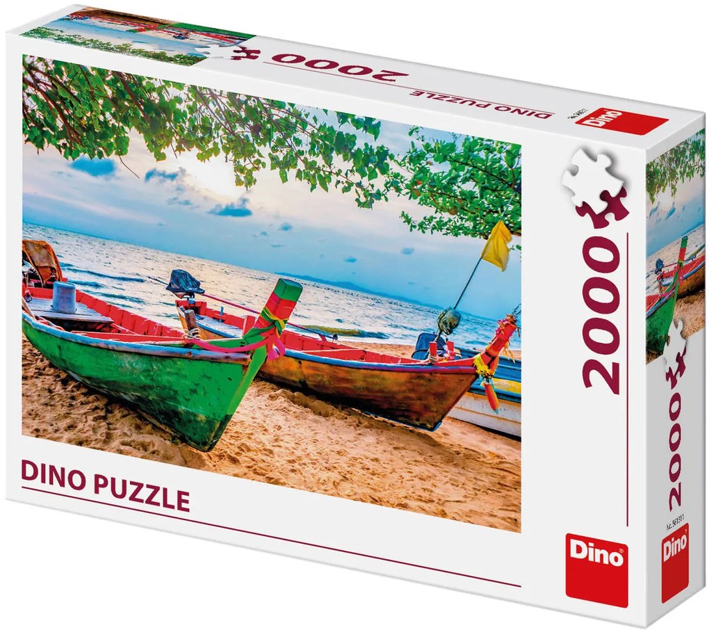 DINO Puzzle Rybářské loďky 97x69cm foto skládačka 2000 dílků dn561311
