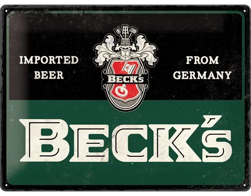 Postershop Plechová cedule: Beck's (Imported Beer) - 30x40 cm