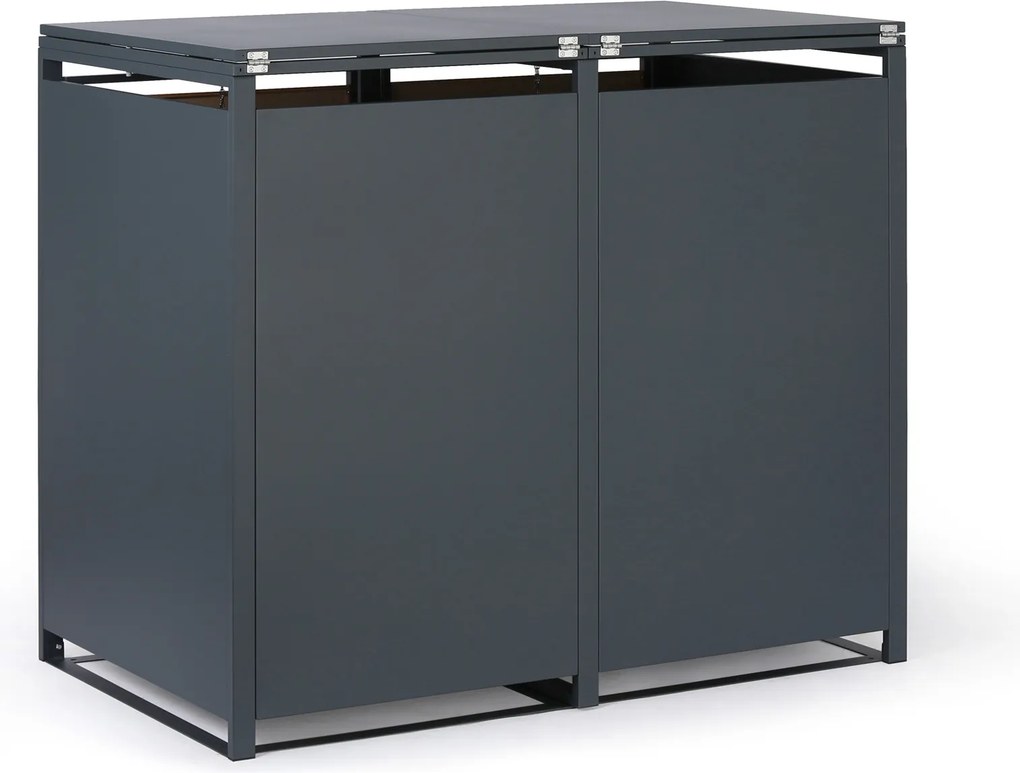 Přístřešek na popelnici 240 l, 1160 x 695 x 800 mm, dekor dřeva