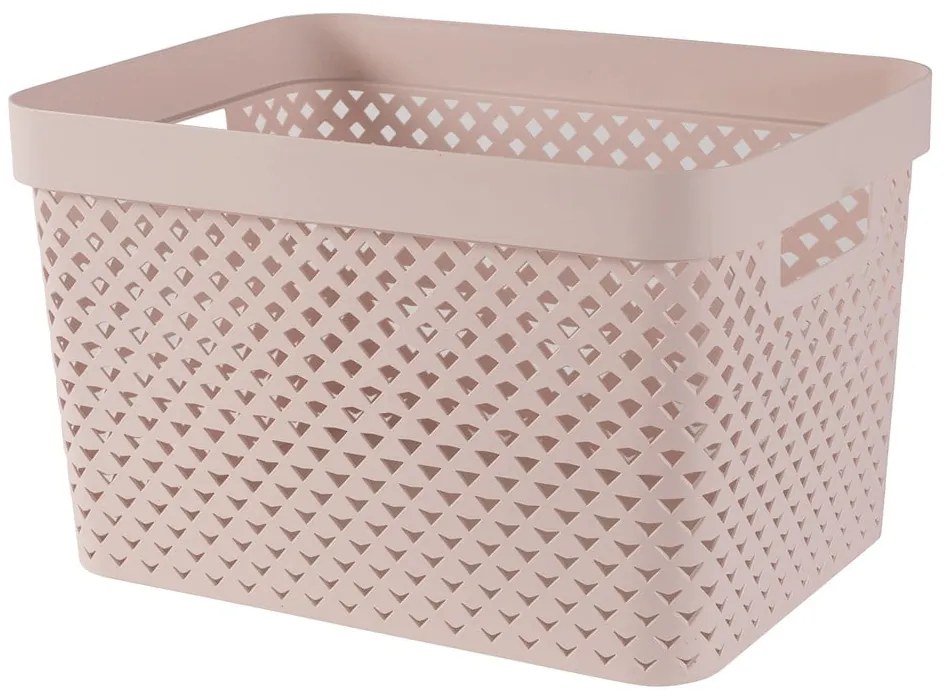 Světle růžový plastový úložný box 35,5x26x22 cm Pure – Curver