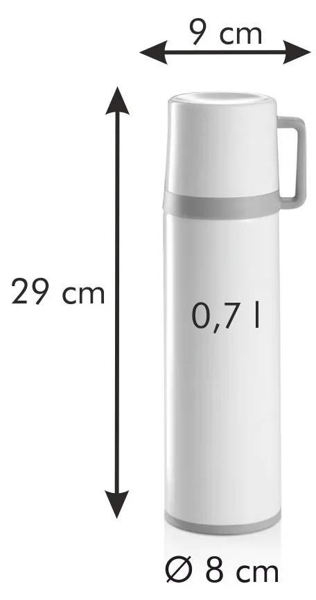 TESCOMA Termoska s hrníčkem CONSTANT CREAM 0,7 l, nerez