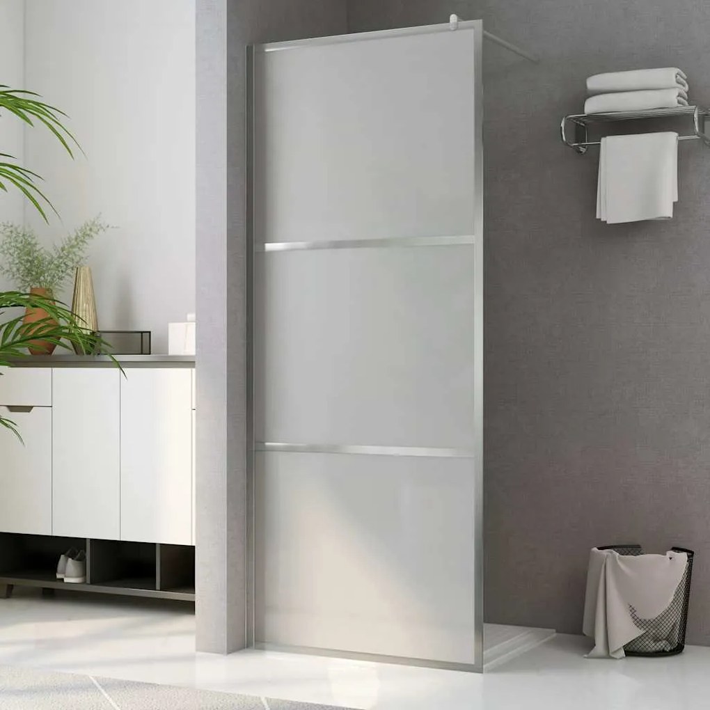 Zástěna do průchozí sprchy celé mléčné ESG sklo 140 x 195 cm 146649