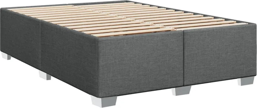 Postel bez matrace tmavě šedá 140 x 200 cm textil 3284479