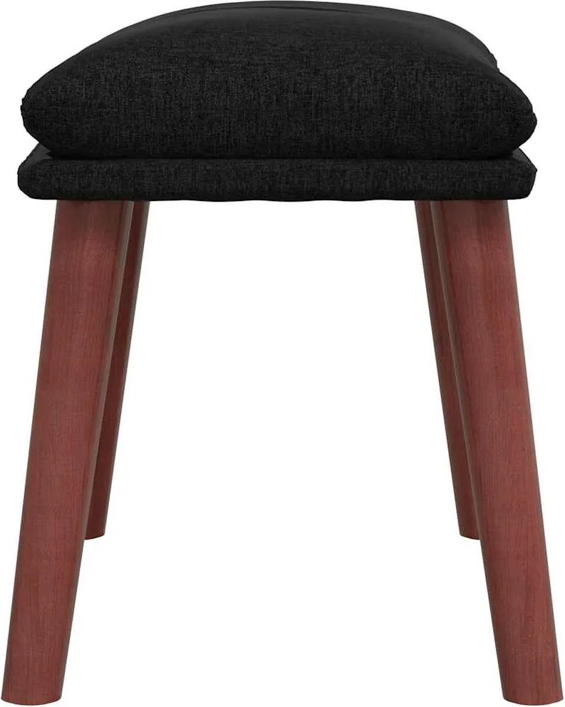Podnožka černá 45 x 29,5 x 35 cm textil 341463
