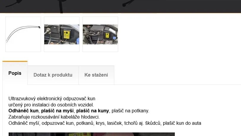Odpuzovač myší a kun FORMAT AOdHa tichý, 12V plašič kun z auta