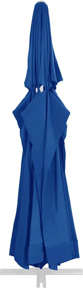 Náhradní potah na zahradní slunečník azurově modrý 610 cm 312553