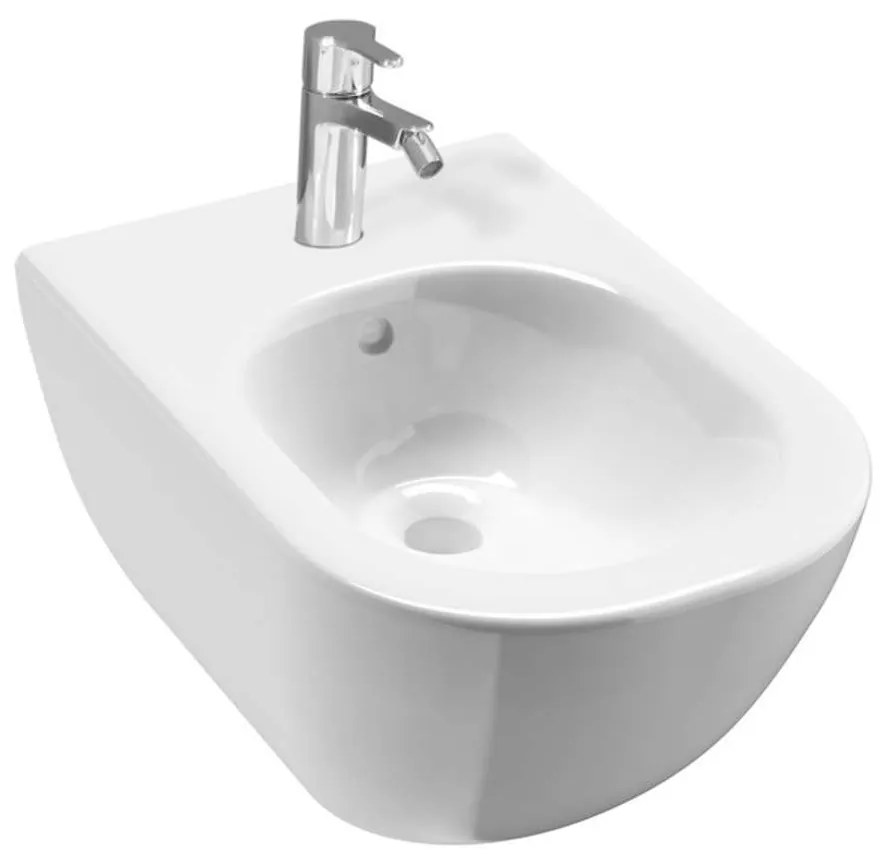 Jika Mio - Závěsný bidet, otvor pro baterii, s postranními otvory, bílá H8317120003041