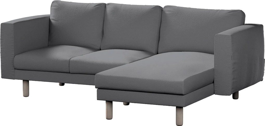 Potah na pohovku IKEA Norsborg 3-místná se šezlongem barva šedá látka pletený vzor