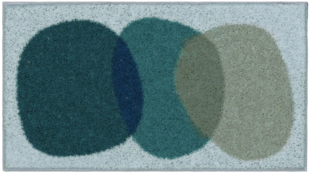 GRUND NUMA - Koupelnová předložka Šedá-zelená Rozměr: 50x90 cm