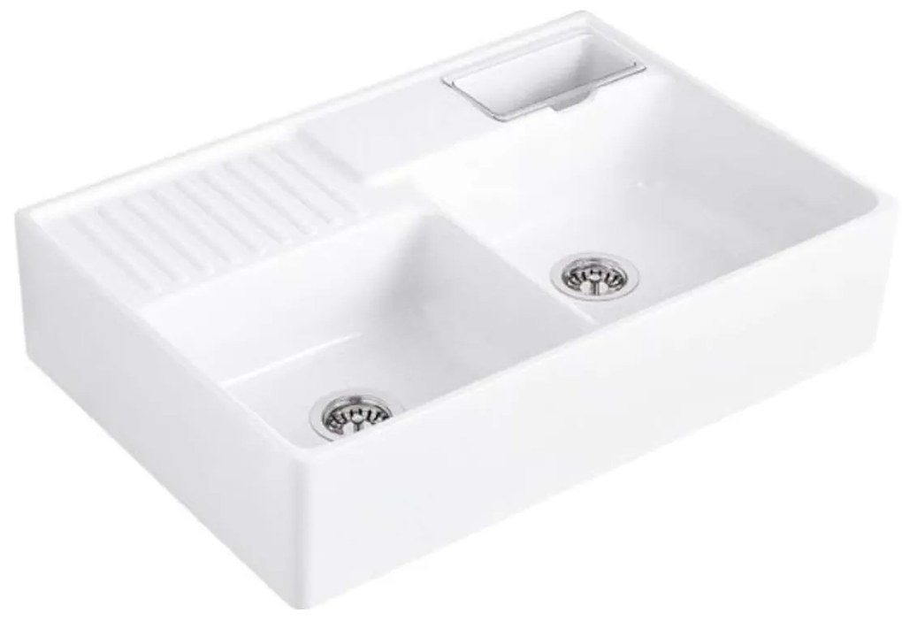 Villeroy & Boch - Keramický dřez 90x63 cm, CeramicPlus, Snow White 632391KG