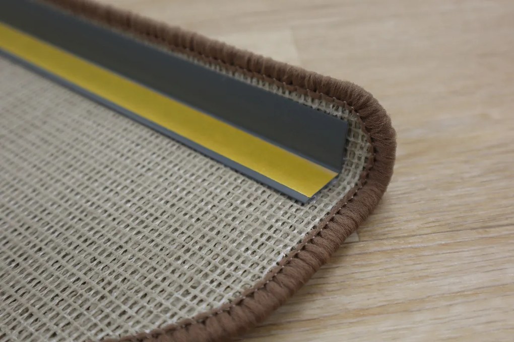 Holtex Nášlapy na schody Retro hnědý půlkruh, samolepící - 28x65 půlkruh (rozměr včetně ohybu)