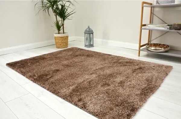 Kontrast Kusový koberec s krátkým vlasem VELVET 80 x 150 cm světle hnědý