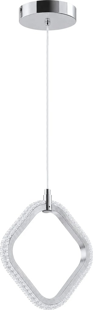 Toolight Rea, Závěsné stropní LED svítidlo LHJ127-W Chrom, OSW-03282