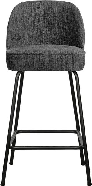 Světle modrá sametová barová židle (výška sedáku 64 cm) Vogue – WOOOD