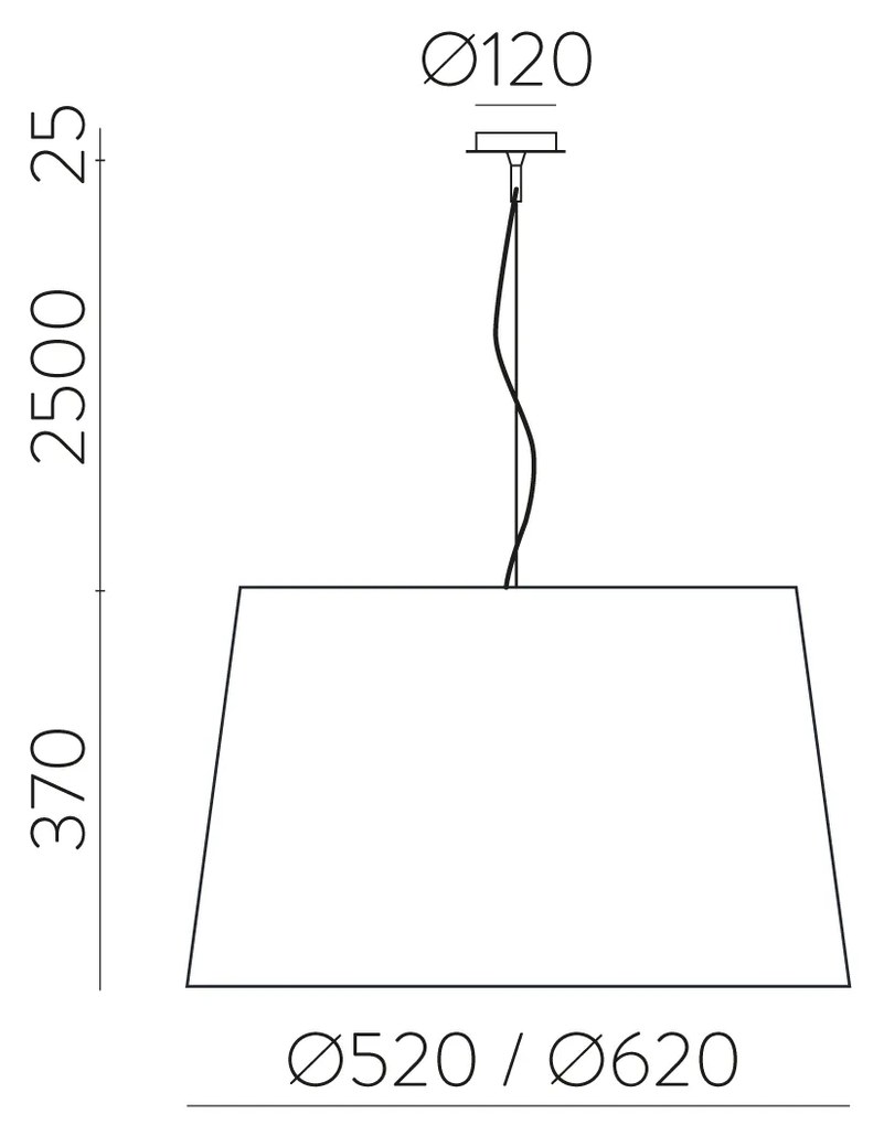ACB Iluminacion Závěsné svítidlo STILO, ⌀ 62 cm, 1xE27 15W Barva: Bílá