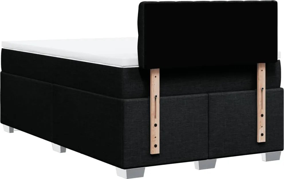 Box spring postel s matrací černá 120x200 cm textil 3285864