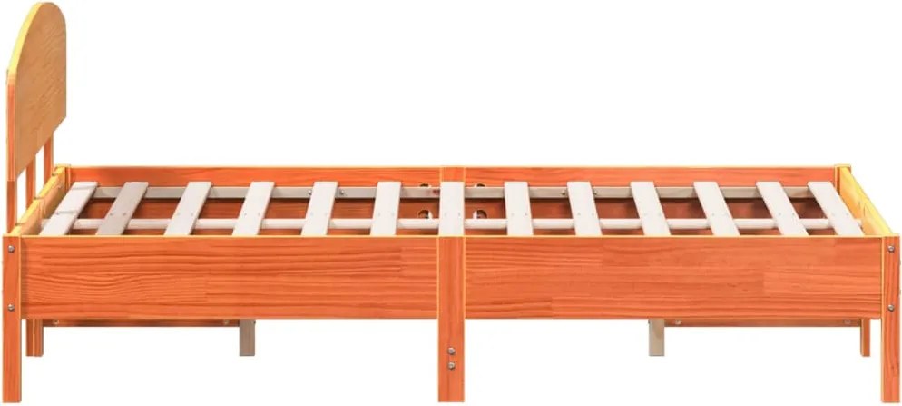 Postel bez matrace voskově hnědá 135 x 190 cm masivní borovice 3207232