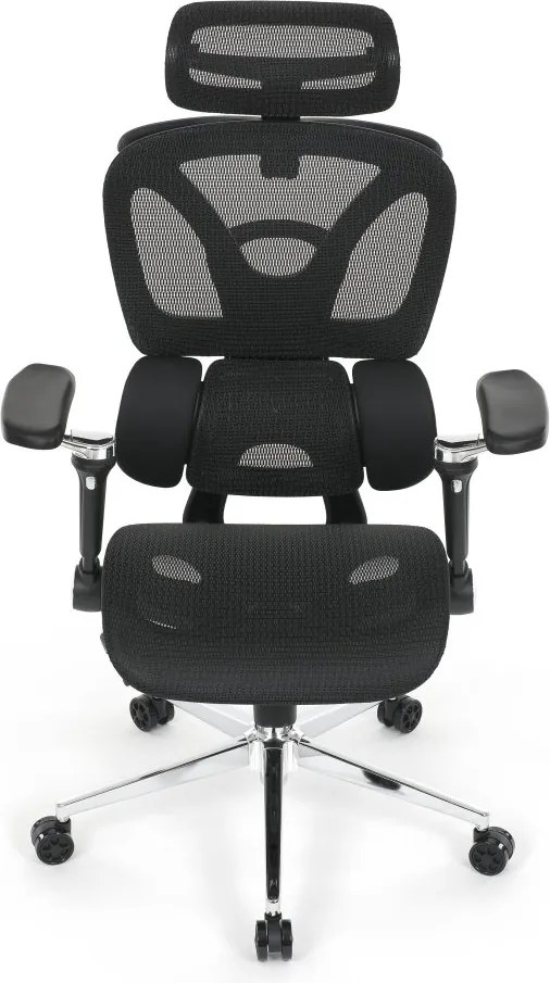 Kancelářská ergonomická židle PORTE II — síťovina, černá
