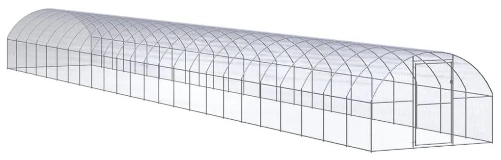 Venkovní klec pro kuřata 3 x 24 x 2 m pozinkovaná ocel 3095471