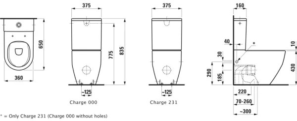 LAUFEN H8259624000001 - WC mísa PRO keramika/bílá